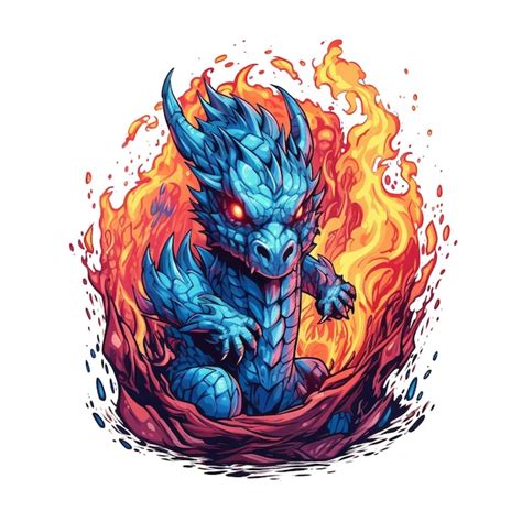 Premium Photo Illustration Of Chibi Dragon