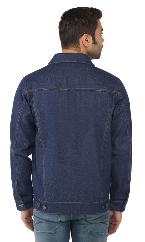 Slay Mens Denim Navy Blue Cotton Biker Denim Jacket Clothing To Slay