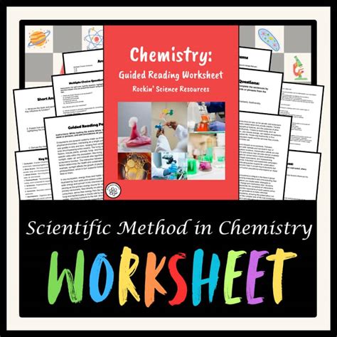 Scientific Method In Chemistry Guided Reading Worksheet Chemistry