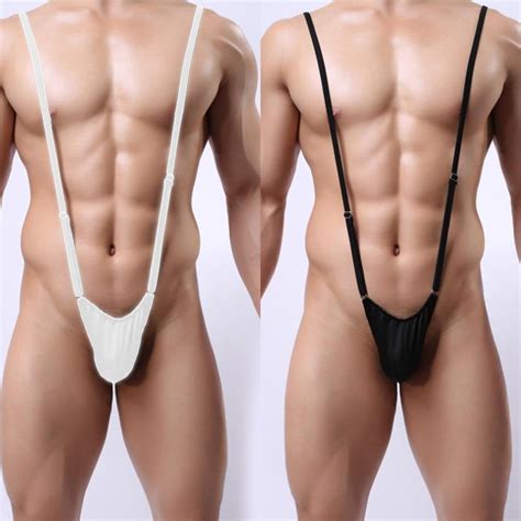 Fstyle Men Sexy Jockstrap Bulge Pouch Briefs Suspender Bodysuit
