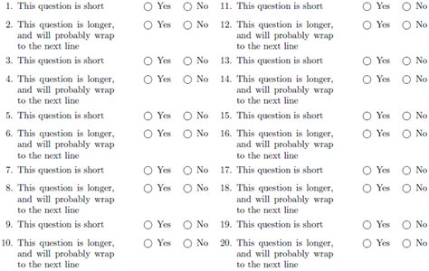 Horizontal Alignment Keeping Checkboxes Aligned Using The Exam Class