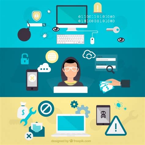 Hacker Banners Gratis Vector