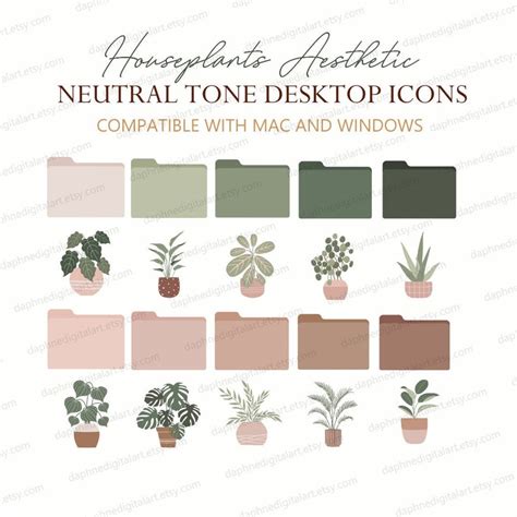 Desktop Icons Boho Desktop Folder Icons Macbook Folder Icons Mac