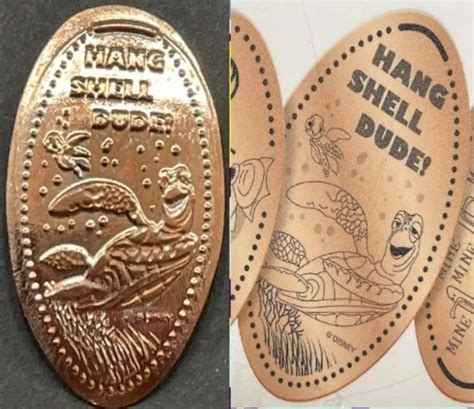 Disney Finding Nemo Crush Hang Shell Dude Pressed Penny Elongated Penny