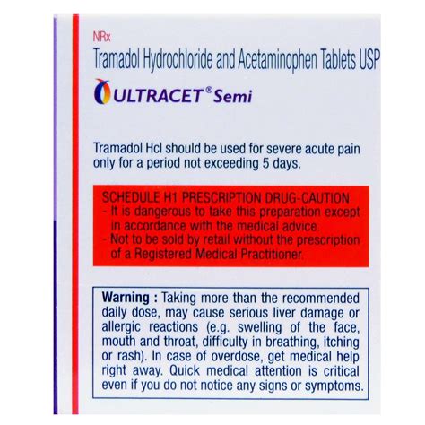 Buy Ultracet Semi Tablet Online Uses Side Effects Price And