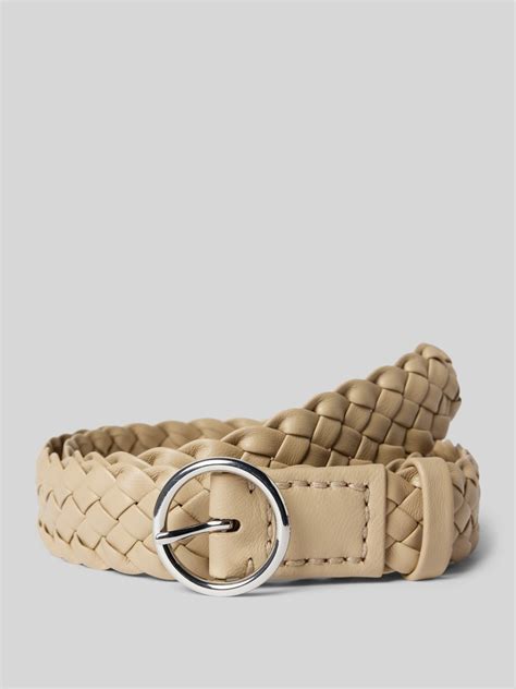 Marc Opolo Riem Van Leer In Gevlochten Look Model Mija In Zand Online Kopen Pandc