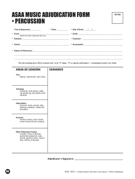 Fillable Online Piano Adjudication Sheet Free Textbook Pdf Fax Email