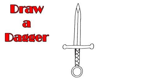 Simple Dagger Drawing