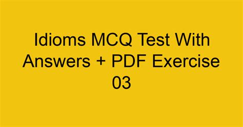 Advanced Level Vocabulary Exercise MCQ Test