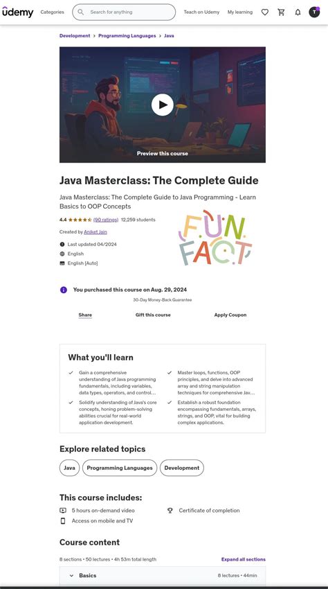 tanu 👩‍🎓 on linkedin java programming udemy learning careergrowth masterclass
