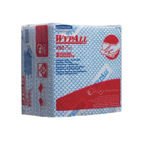 Wypall® X80 Plus Colour Coded Wipers 30 Sheets Direct Food Contact