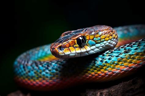 Close Up Of A Python Generative Ai Stock Illustration Illustration