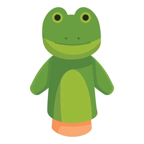 Green Frog Puppet Toy Icon Cartoon Vector Handle Marionette 42551737