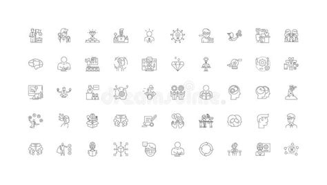 Idea Ideas Linear Icons Line Signs Set Vector Collection Stock