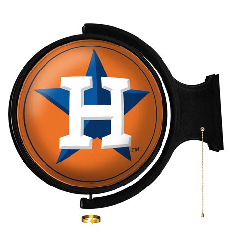 Houston Astros Logo Original Round Rotating Lighted Wall Sign