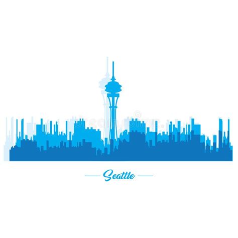 Downtown Seattle Skyline Clip Art Stock Illustrations 28 Downtown