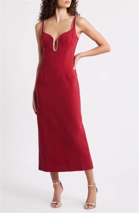 Womens Red Midi Dresses Nordstrom