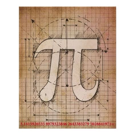Pi Number Drawing Poster Zazzle Engineering Poster Number Drawing