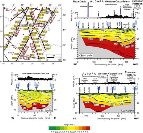 Two Dimensional Models Of Seismic P Wave Velocity In The Crust And Download Scientific Diagram