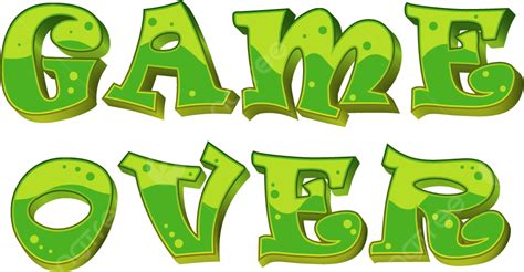 Game Over Text Estilo Cartoon Png Fim De Jogo Texto Tipografia