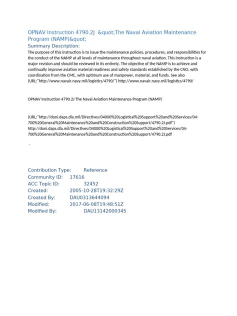 Namp Opnav Instruction 47902j Pdf