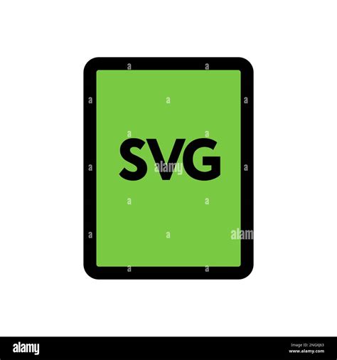 Svg File Icon Line Isolated On White Background Black Flat Thin Icon