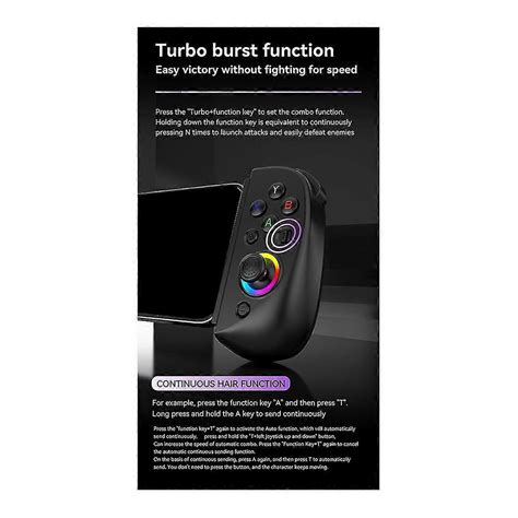 2024 D8 Telescopic Game Controller Rgb Light Mobile Game Controller With 6 Axis Vibration For