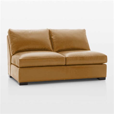 Axis Leather Armless Full Sleeper Sofa Sectional Piece With Air