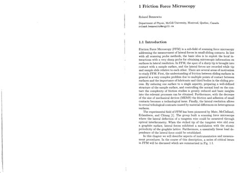 Pdf Friction Force Microscopy