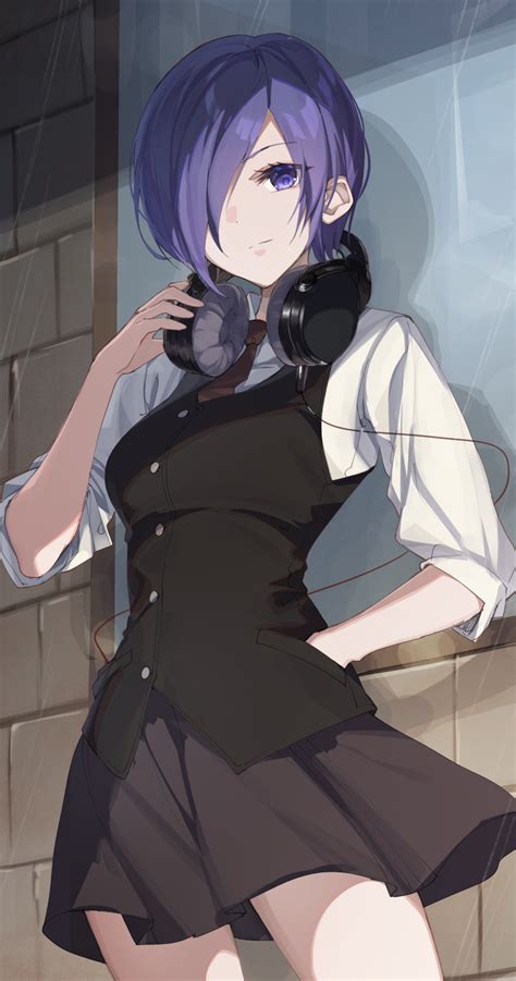 Bison Cangshu Kirishima Touka Tokyo Ghoul Absurdres Highres 1girl Black Skirt Black Vest