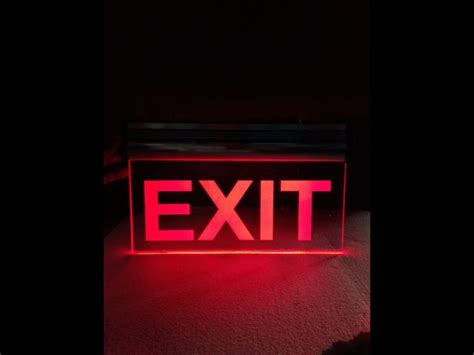 Emergency Exit Sign With Battery Back Up Industrial Exit Signs LED Model 3 S Manufacturer