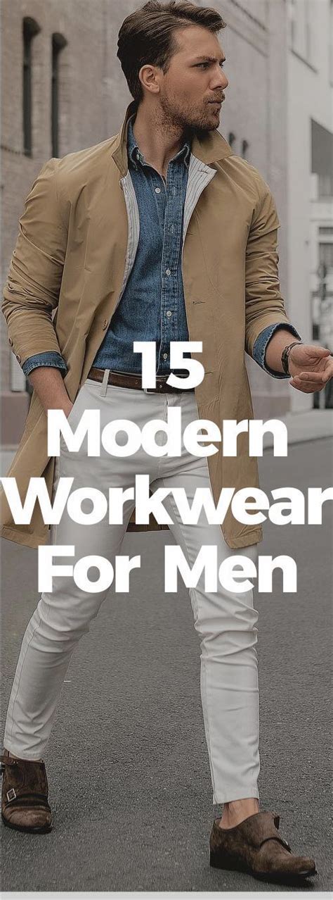15 Modern Workwear Outfit Ideas For Working Men Mens Work Outfits Business Casual Men