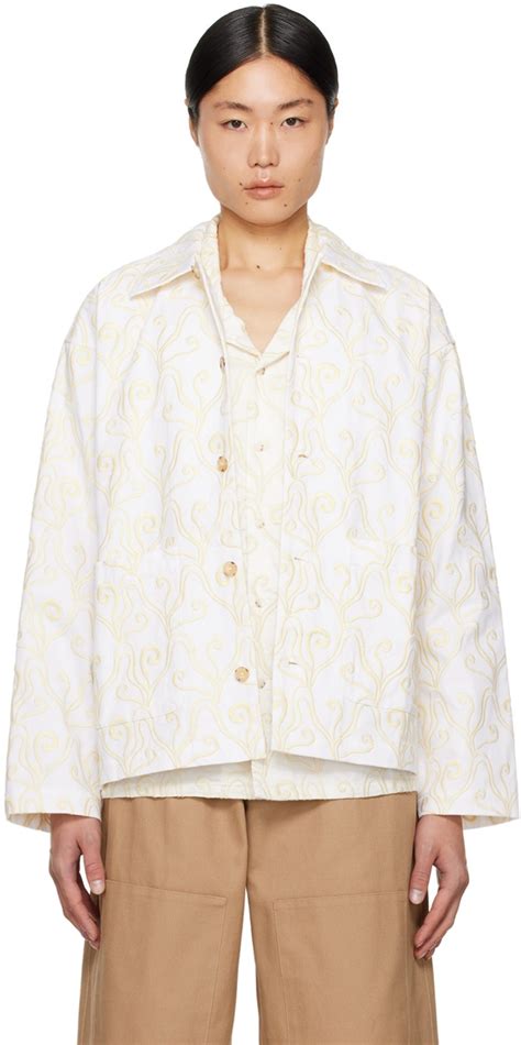 Commas Off White Embroidered Currents Jacket Commas Commas Off White Embroidered Currents Jacket Commas