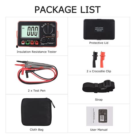 Digital Insulation Resistance Tester With Lcd Back Grandado