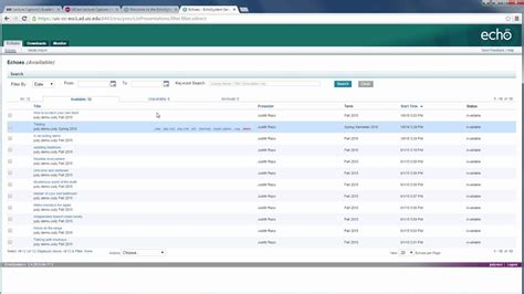 Copying Echo360 Recordings To New Courses Youtube