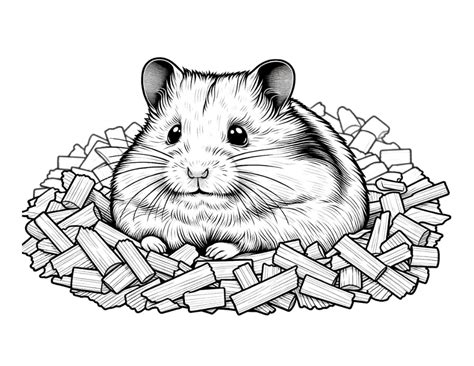 Free Cute Hamster Coloring Pages