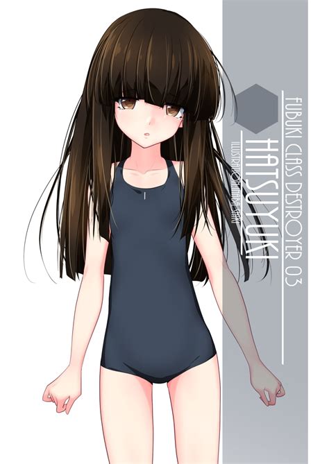 Safebooru 1girl Artist Name Bangs Black Hair Blue Swimsuit Blunt