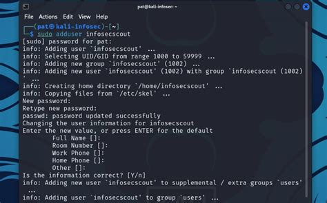 How To Add A New User In Kali Linux Gui And Command Line Infosecscout
