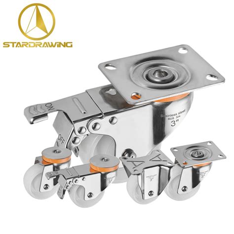 Stardrawing 3inch Caster Sus 304 316l Stainless Steel Castor Wheels 2026 Stainless Steel