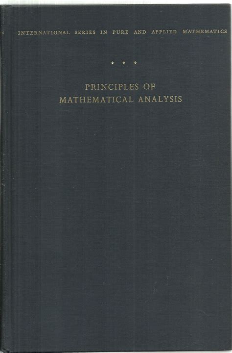 Principles Of Mathematical Analysis By Walter Rudin Very Good Hardcover Sabra Books