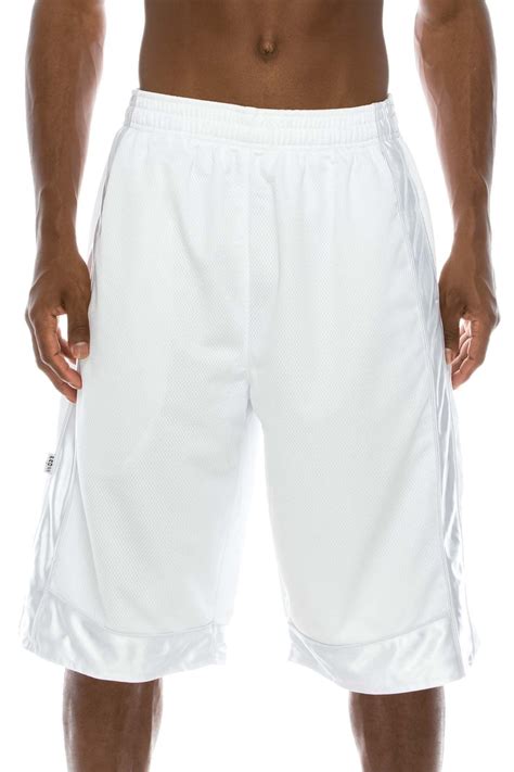 5 Pro Super Heavy Weight Basketball Mesh Shorts 3xl White 100