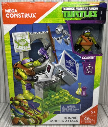 Mega Construx Tmnt Ninja Turtles Donnie Mouser Attack 5 New In Box