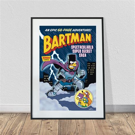 Bartman Comic Poster 24 X 36 Etsy
