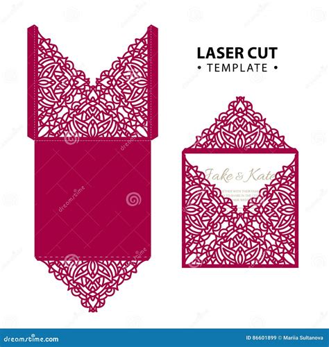 Vector Envelope Template For Laser Cutting 79503644
