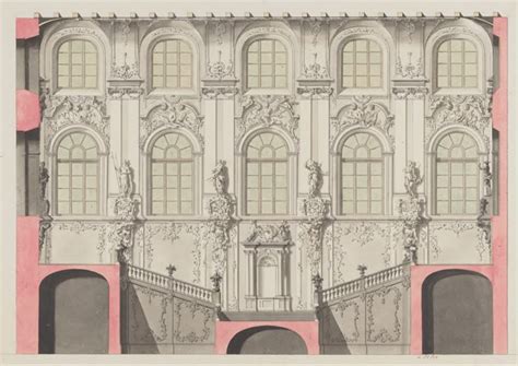Jordan Staircase Cross Section Fourth Winter Palace Winter Palace Architecture Drawing