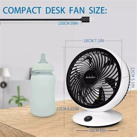 6 Inch Portable Usb Desk Fan 2 Speed Control Usb Powered Fan 6 Fan Blades 1 5 Ebay Uk