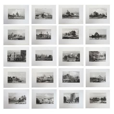 Set Of Eight Architectural Prints At 1stdibs Framed Architectural