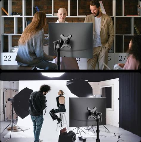 Vesa Monitor Montage Adapter Met Arca Type Snel Sluiting 360 Graden Draaibare Bol