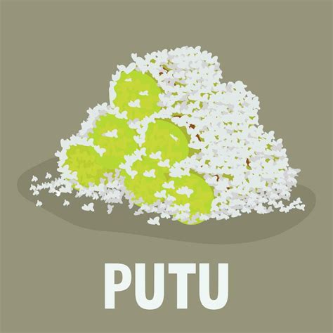 Putu Indonesian Traditional Street Food 24310076 Vector Art At Vecteezy