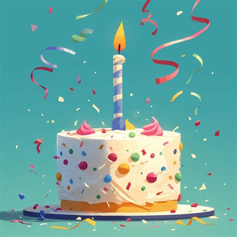 Birthday Cake Graphic Illustration Stock Illustration Illustration Of